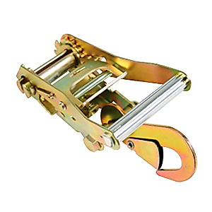 VULCAN Car Tie Down with Snap Hooks - Lasso Style - 2 Inch x 96 Inch - 4 Pack - Classic Yellow - 3,300 Pound Safe Working Load