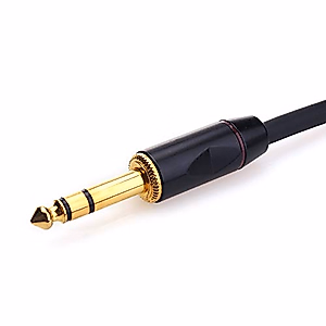 DISINO 1/4 TRS to Dual XLR Male Y-Splitter Stereo Breakout Cable 1/4 inch(6.35mm) to 2 XLR Patch Cable - 5 FT/1.5m
