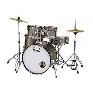 Pearl Roadshow Drum Set 5-Piece Complete Kit with Cymbals and Stands, Bronze Metallic (RS525SC/C707)