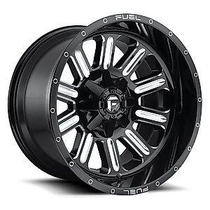 FUEL Hardline NBL-Gloss BLK MIL Wheel with Painted (20 x 9. inches /5 x 139 mm, 1 mm Offset)