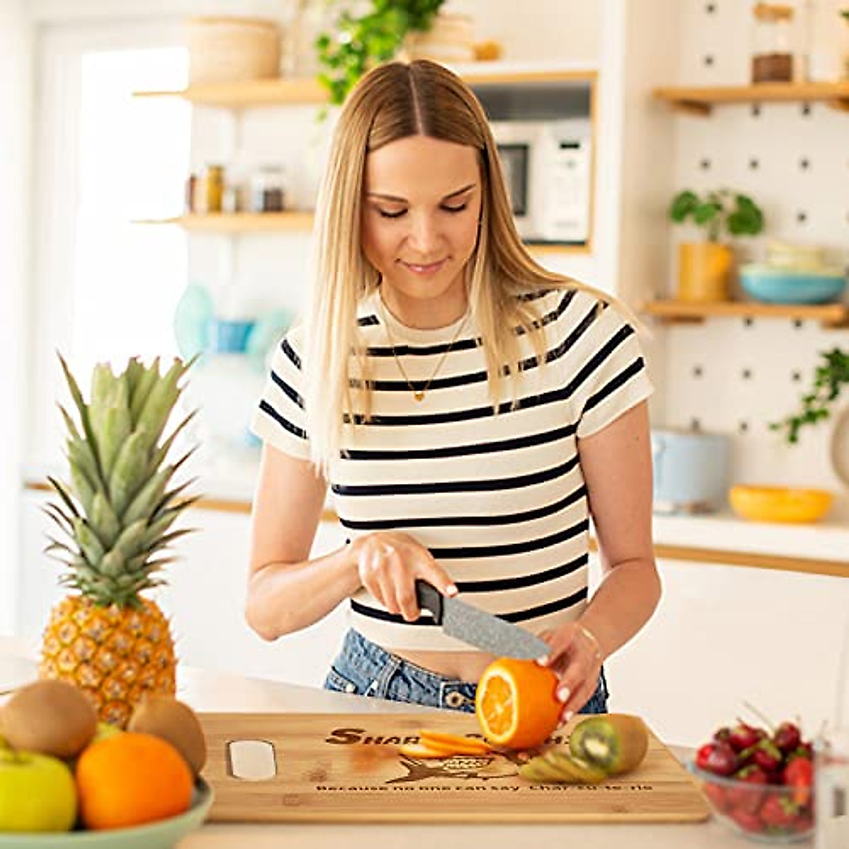 11inch Shark Charcuterie Board | Handmade Cutting Boards | Bamboo Board | Laser Engraved | Sharkcootie Cutting Board Shark Board