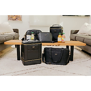 Igloo 26-can Premium Luxe Softsided Dual Compartment Backpack, Cognac