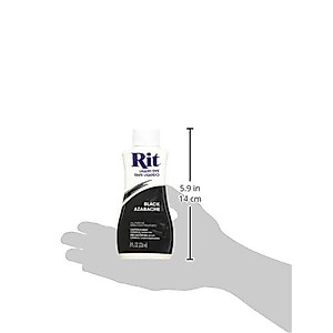 Rit Dye 88150 All Purpose Liquid Dye, Black, 8 Fl Oz