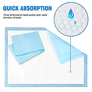 OBloved Disposable Underpads for Baby, 50 Pack(18×24 inch), Leak-Proof Breathable Incontinence Diaper Changing Pad, Heavy Absorbency, and Soft Cover for Bed (Blue)