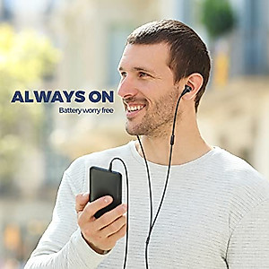 MuveAcoustics Spark Earbuds Wired Headphones with Mic - Phone Headset in Ear Buds Noise Cancelling for Computer Android Gaming Compatible with Samsung, Laptop, iPhone, iPod, iPad, Kindle, 3.5mm Jack