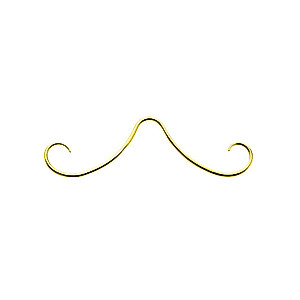 BodyJewelryOnline 1.2mm Gold Septum Mustache Septum Ring 16G Stainless Steel Moustache Septum Piercing Nose Ring Septum Jewelry