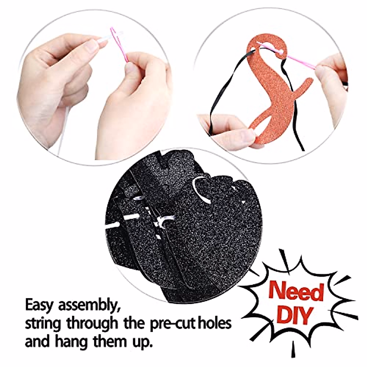 Black Glitter Straight Outta Chemo Banner, Kicking Cancer's Butt/I Kicked Cancer's Ass, Cancer Celebration Party Decor Supplies