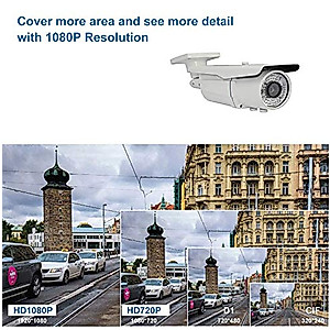 Amview HD 4-in-1 (TVI AHD CVI 960H) Full HD1080P 2.6MP 72IR Outdoor CCTV Security Surveillance Camera