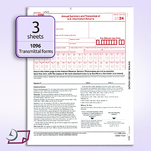NextDayLabels - 1099-NEC Forms for 2024, 4-Part Tax Forms, Vendor Kit of 50 Laser Forms and 50 Self-Seal Envelopes, Forms Designed for QuickBooks, TFP and Other Accounting Software