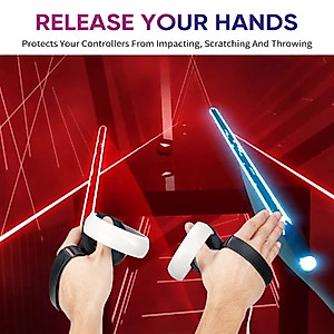 Suitisbest Controller Grip Cover Accessories Compatible with Meta Quest 2, Silicone Grip Protective Cover with Adjustable Leather Knuckle Straps