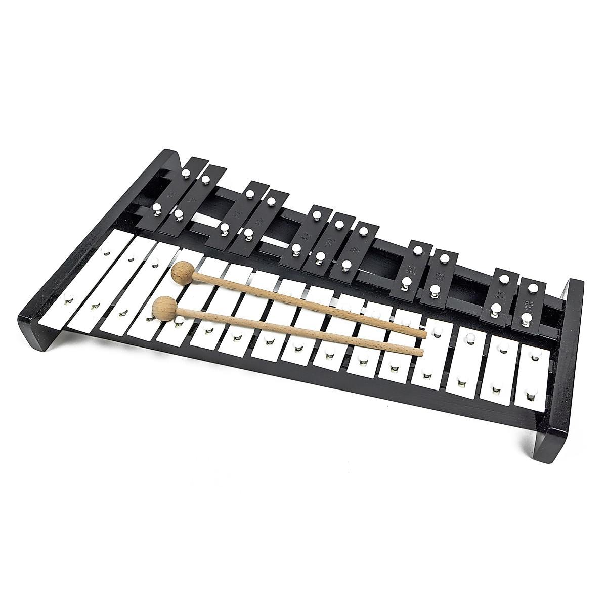 Professional Wooden Soprano Full Size Glockenspiel Xylophone with 27 Metal Keys for Adults & Kids - Includes 2 Wooden Beaters