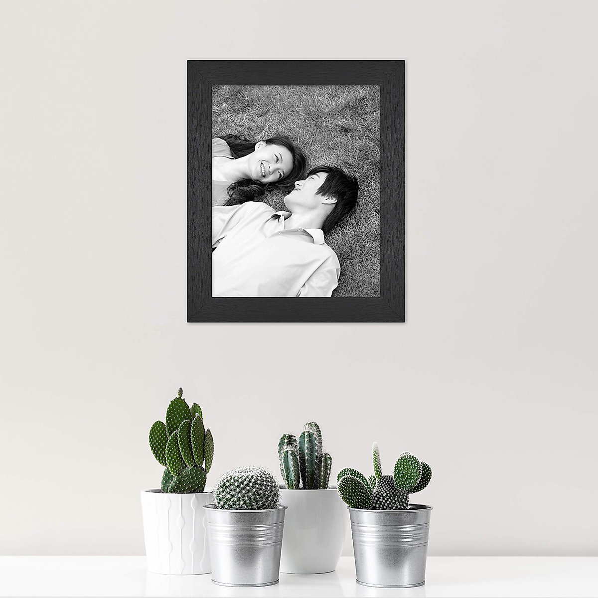 MCS Studio Gallery 8x10 Picture Frame Black Woodgrain, Vertical & Horizontal Wall Hanging & Easel for Tapletop Display, Rectangle Photo Frame for Photos, Posters & Art Prints (1-Pack)