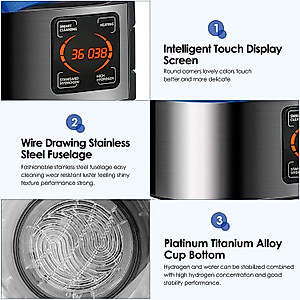 Hydrogen Water Bottle Generator, Portable Hydrogen Water Ionizer Machine, Hydrogen Rich Water Health Cup Gift for Dad Mom