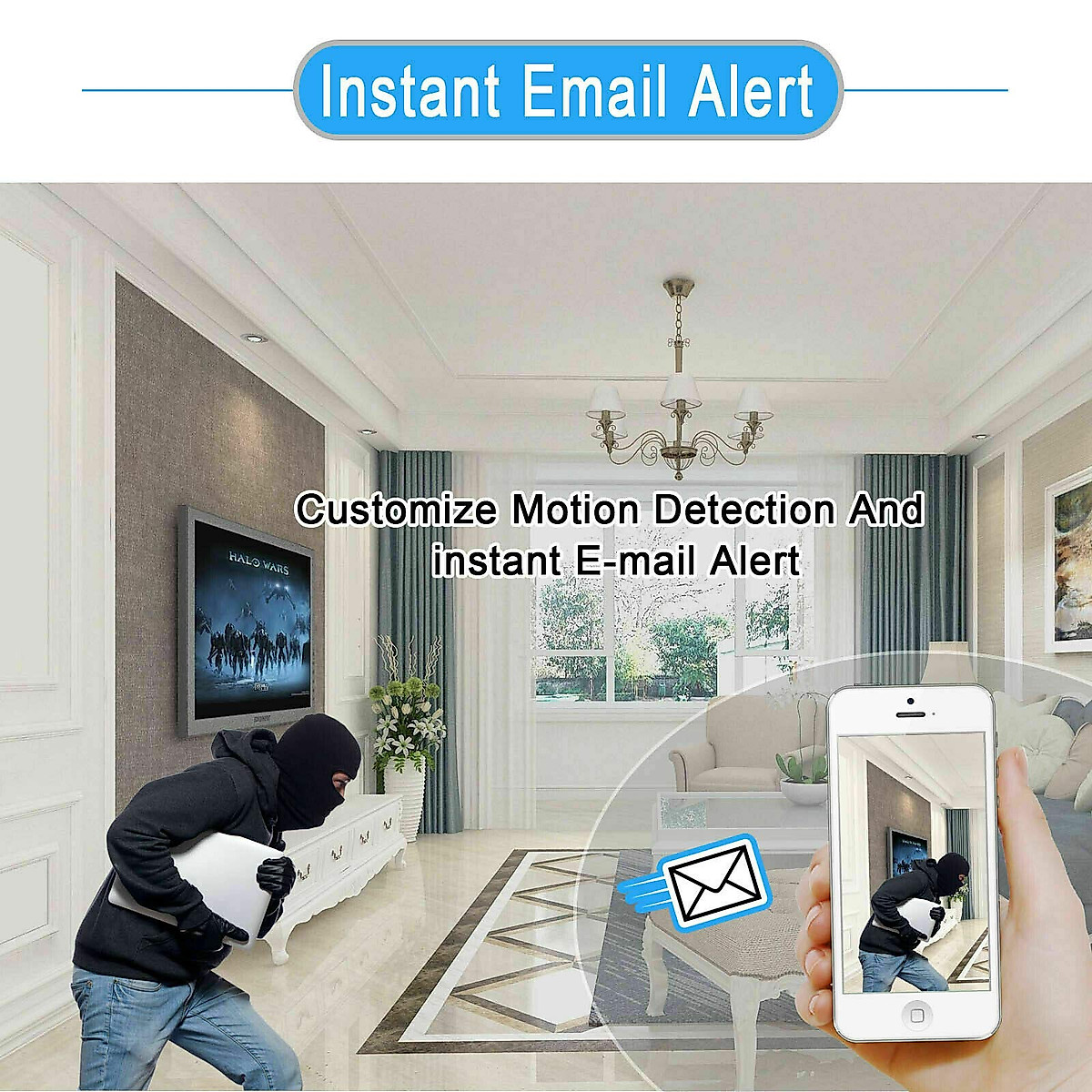 1296P WiFi Wireless Home Security Camera System, Kingvision 8CH NVR Video Surveillance Camera System Kit with 4Pcs 3.0MP Waterproof CCTV IP Cameras for Outdoor/Indoor