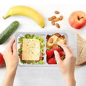 Bokon 25 oz Plastic Meal Prep Container with Lids Disposable Clear Lunch Containers Stackable Food Storage Container Box Spill proof for salad snack Microwave Dishwasher Freezer Safe(60 Pcs)