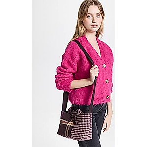 Madewell Women's Mini Mixed Plaid Tote, Spiced Raisin Multi, One Size