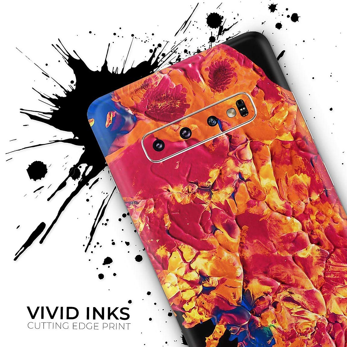 DesignSkinz Liquid Abstract Paint V6 Protective Vinyl Decal Wrap Skin Cover Compatible with The Samsung Galaxy S20 (Screen Trim & Back Glass Skin)