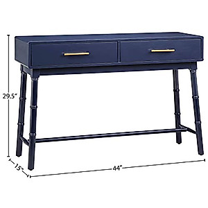 Amazon Brand – Ravenna Home Classic Console Table with Storage Drawers, 44"W, Blue