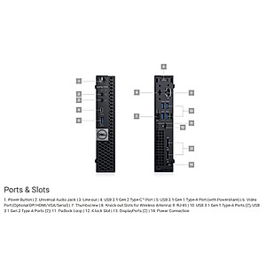 Dell OptiPlex 7070 MFF Desktop Computer Intel Core 9th Gen i7-9700T 2.00GHz to 4.30GHz 8-Cores CPU 16GB DDR4-2666MHz Memory 256GB NVMe PCIe SSD 1TB SATA HHD Windows 10 Pro Dell 3-Years ProSupport Plus