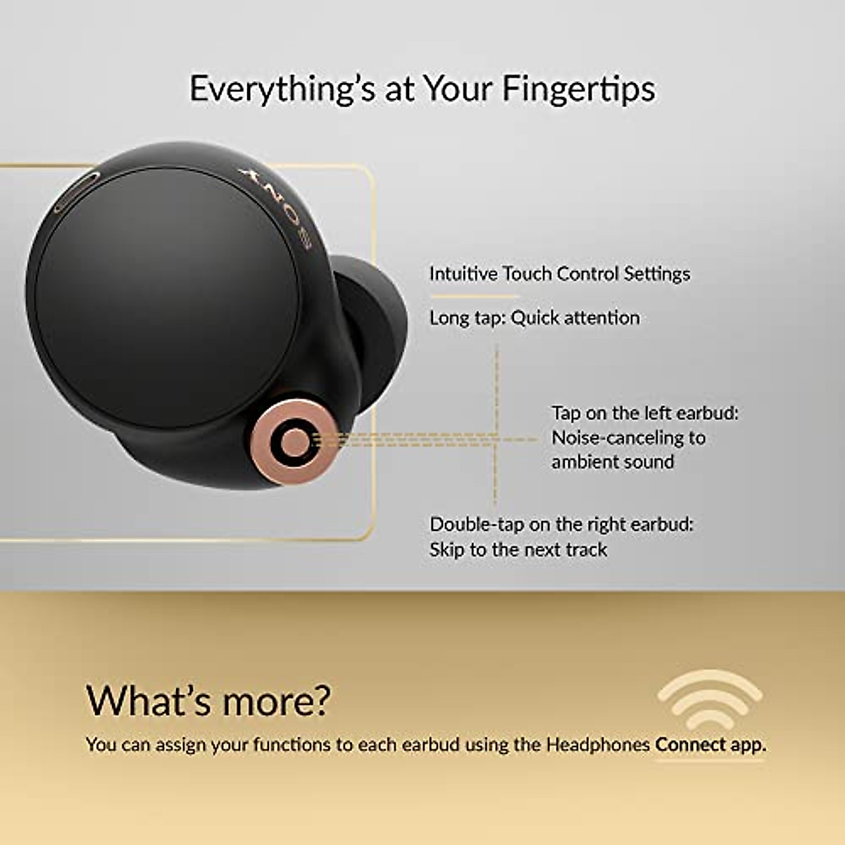 Sony WF-1000XM4 True Wireless Bluetooth Noise Cancelling in-Ear Headphones (Black) Bundle with Dual Pad Wireless Charger - Charge Your Earbuds and Charging Case Easily & Wirelessly (2 Items)