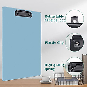 Ysenchan Plastic Clipboards (Set of 4), Multiple Color Clip Board with Metal Clip, Clip Boards for Doctor, Nurse, Teacher, Student, Clerk