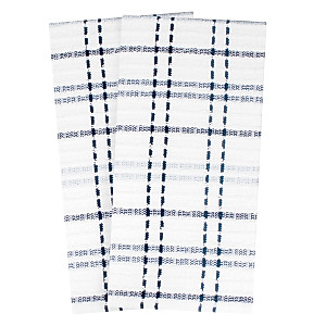 Ritz Royale Collection 100% Combed Terry Cotton, Highly Absorbent, Oversized Kitchen Towel Set, 28" x 18", 2-Pack, Checked, Federal Blue