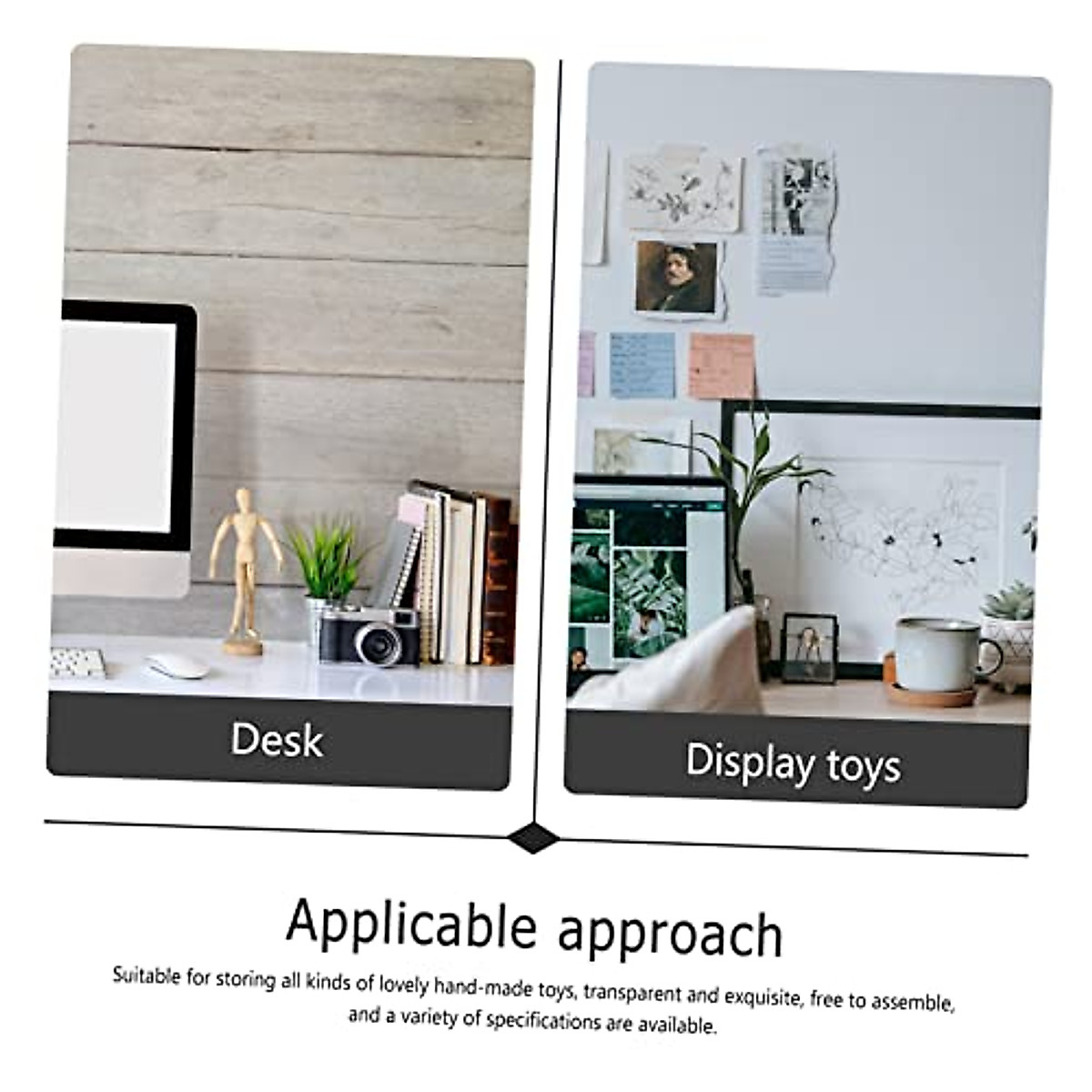 Cabilock 12 Pcs Storage Case Figure Model Display Case Dustproof Case Multi-Function Display Figure Model Showing Case Crafts Toy Child