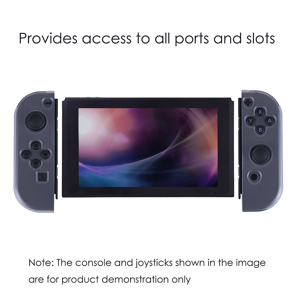 HDE Protective Cover for Nintendo Switch Joy-Con Controller Plastic Protectors Snap On Shell with Comfort Contoured Back (Clear)