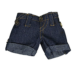 Denim Shorts Teddy Bear Clothes Fit 8" - 10" Build-a-Bear and Make Your Own Stuffed Animals