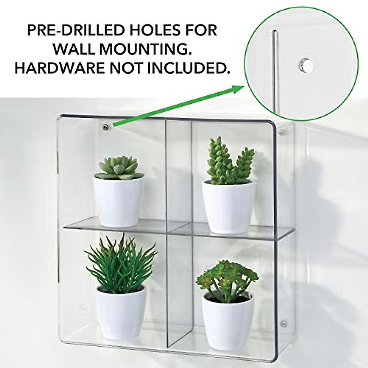 mDesign Plastic 4 Compartment Divided Drawer and Closet Storage Bin - Organizer for Scarves, Socks, Ties Bras, and Underwear - Dress Drawer Organizer, Shelf Organization - 4 Pack - Clear