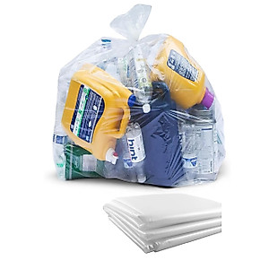 Clear Giant Storage Bags 55x63 Inches Huge Plastic Storage Bags for Furniture, Big Luggage, Industry Equipments Business and Agriculture Use (5 pcs)