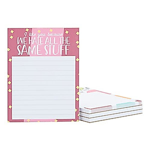 4 Pack Funny Notepads for Coworkers Gifts, To Do Task Lists for Sarcastic Humor Office Supplies, 50 Lined Sheets per Snarky Pad (4 x 5 In)