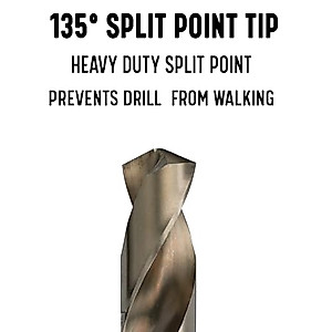 Drill America 33 Piece m35 Cobalt Reduced Shank Drill Bit Set in Wood Case (1/2" - 1" x 64ths), DWDCO Series