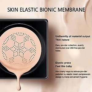 Miniling Mushroom Head Moisturizing Foundation,Air Cushion CC Cream Mushroom Head,Concealer Lasting Nude Makeup,Oil Control,Long Lasting Liquid Foundation Beauty Moisturizing CC Cream (Natural Color)