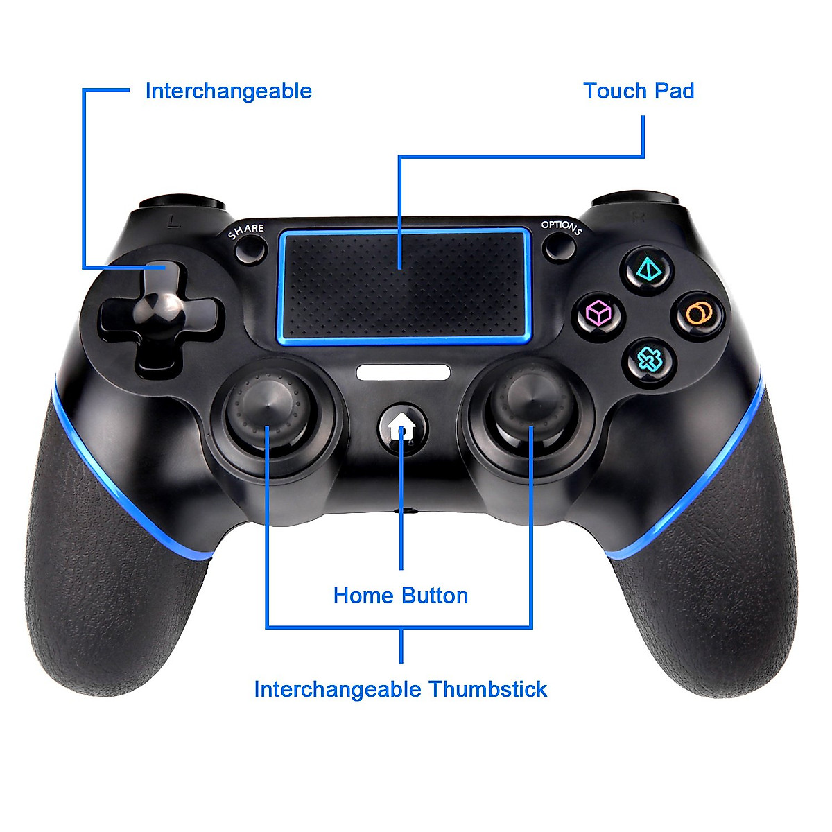 Sades PS4 Controller DualShock 4 Wireless Controller for Playstation 4 with Dual Viration and 3.5mm Jack - C200