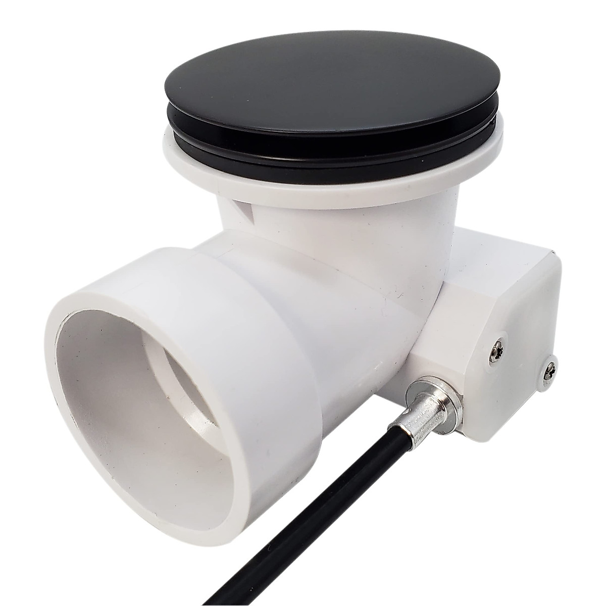 Westbrass A50TE-62 Standard 1-1/2" Replacement Trim for Cable Drive Bath Drain Waste & Overflow Assemblies, 1-Pack, Matte Black