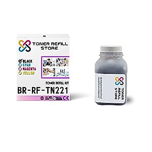Toner Refill Store Compatible Toner Refill Kit Replacement for Brother TN221 TN221BK Works with Brother HL-3140CW 3170CDW 3180CDW, MFC-9130CW 9330CDW 9340CDW Printers (Black, 1 Pack) - 2,500 Pages