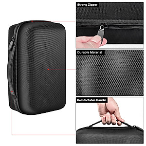 Case for Halo Bolt 58830/57720/ Air 58830/ ACDC Max 55500 mWh/ Air + Portable Emergency Power Kit, Storage Holder for Air Nozzles, Extra Accessory, Car Jump Starter, and Charger- Black (Box Only)