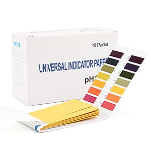 MXITA 5 packs of pH test paper Laboratory paper 400 Litmus paper pH test strips for (pH 1-14) water and soil testing Urine and saliva testing. (5)