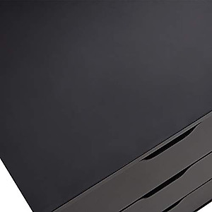 VICLLAX 3 Drawer Dresser Mobile Cabinet Under Desk Storage for Home Office, Fully Assembled Except Casters, Black Finish