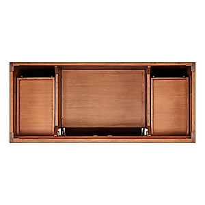 Signature Hardware 953674-48-UM-0 Simien 48" Single Vanity Set with Teak Cabinet, Quartz Vanity Top and Oval Undermount Sink