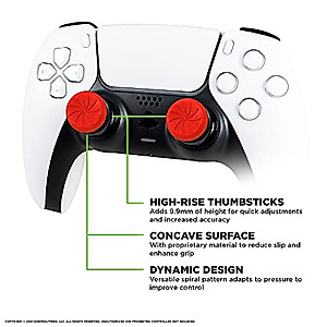 KontrolFreek FPS Freek Inferno Performance Kit for Playstation 5 Controller (PS5) | Includes Performance Thumbsticks and Performance Grips | Red