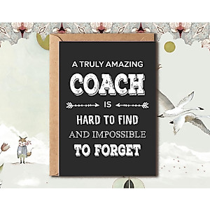 NTVShop Thank You Card For An Awesome Coach - Appreciation Gift - Card For All Occasions - Cute Card For Men And Women