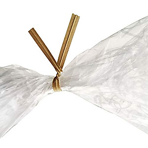 IFAMIO 1000 Pcs 4 Inch Kraft Paper Twist Ties for Cello Bags Treat Bags Gift Packaging Bread Cookie Candy Cake Bags