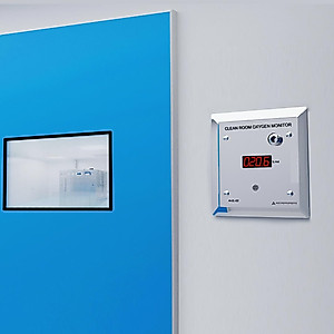 Clean Room Oxygen Monitor (Range: 0 to 25% Vol) for Nitrogen Purging, Pharmaceuticals, Chemical Labs, Clean Rooms Alongwith Factory Calibration Certificate | Model: AI-CL-O2
