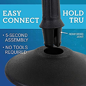 US Weight - U2000 Sentry Stanchion with 6.5 Foot Retractable Belt – Easy Connect Assembly (2-Pack), Black