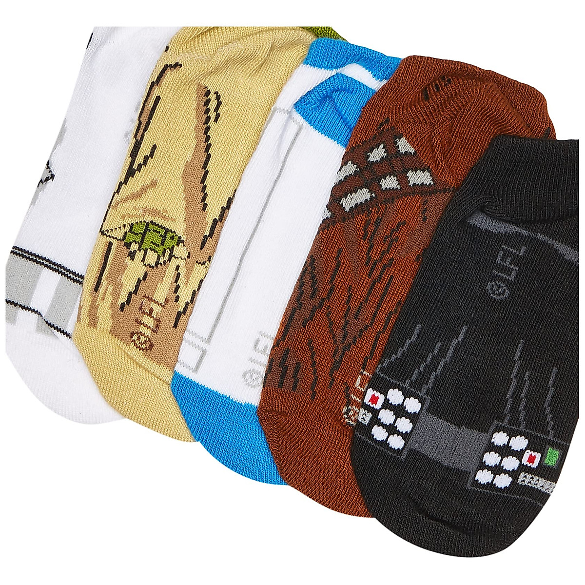 STAR WARS Boys 5 Pack No Show Socks