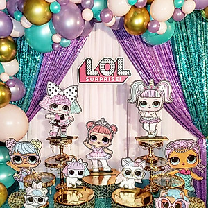 Sparkly Sequin Backdrop Curtain 4 Packs 2ftx8ft Wedding Party Backdrop Lavender Sequence Sequin Photo Booth Backdrop