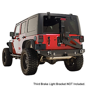 EAG Rear LED Bumper with Tire Carrier W/Linkage Fit for 07-18 Wrangler JK