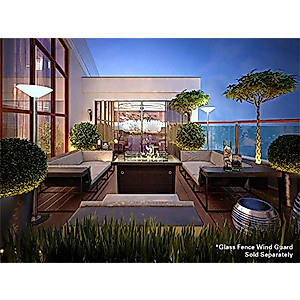 Outland Living 401 Series - 44-Inch Outdoor Propane Gas Fire Table, Espresso Brown/Rectangle